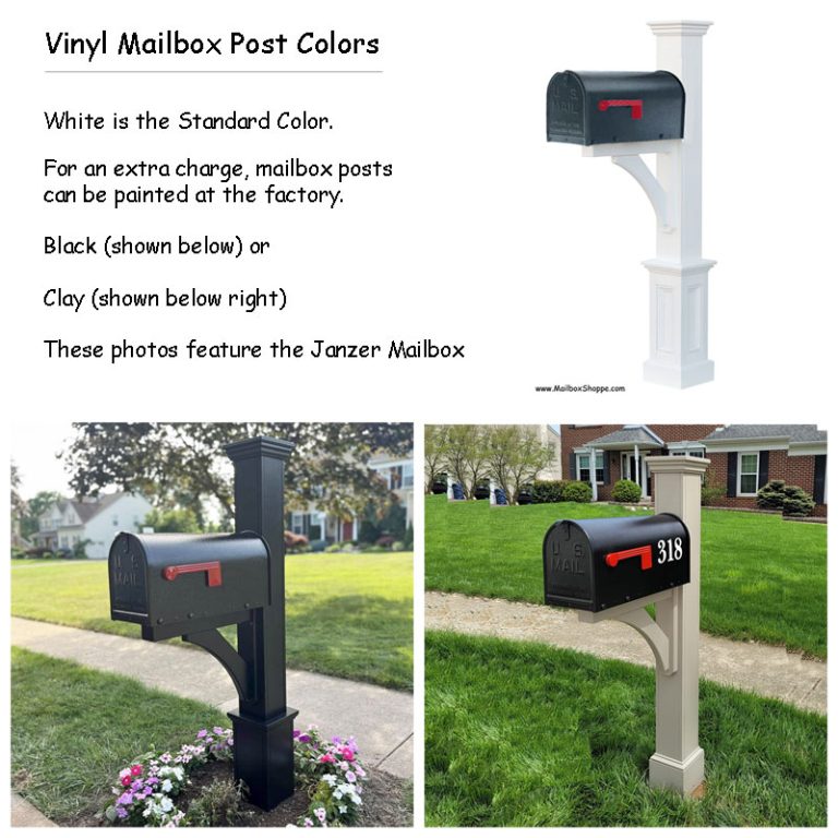 Hartford Vinyl Mailbox Post