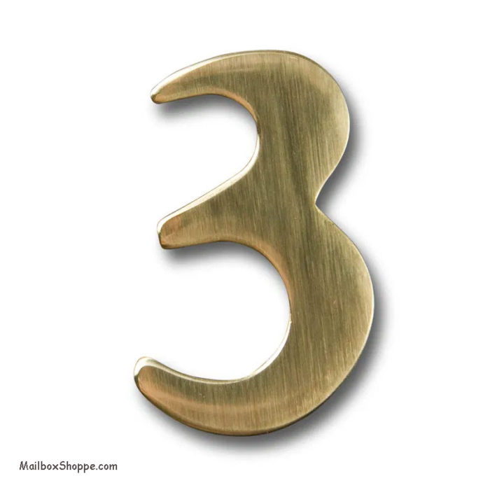 2 Inch Tall Brass Numbers - Mailbox Shoppe