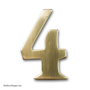 2 Inch Tall Brass Numbers - Mailbox Shoppe