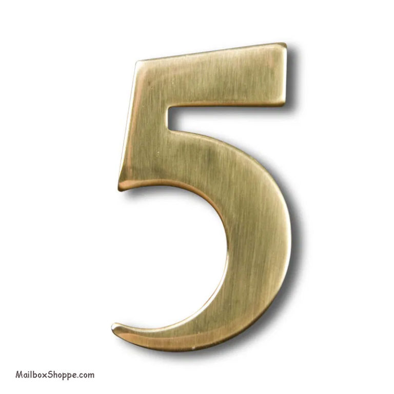 2 Inch Tall Brass Numbers - Mailbox Shoppe