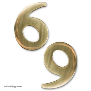2 Inch Tall Brass Numbers - Mailbox Shoppe