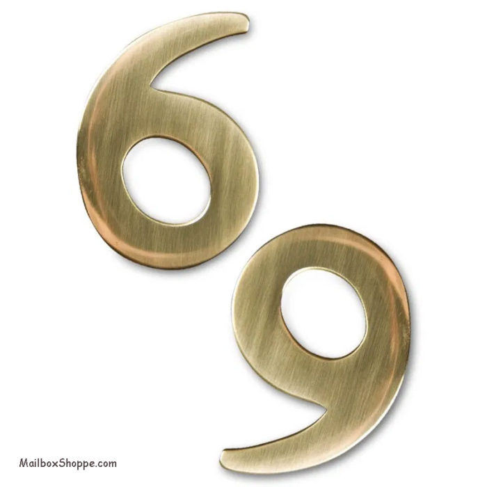 2 Inch Tall Brass Numbers - Mailbox Shoppe
