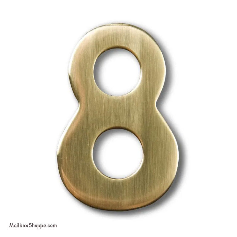 2 Inch Tall Brass Numbers - Mailbox Shoppe