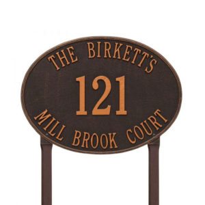 3 Line Lawn Plaque (Standard and Estate size) - Mailbox Shoppe